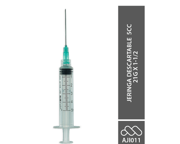 Bluepoint Jeringa Descartable 5cc 21g X 1 1/2" | Agujas, Jeringas e Infusión | Meditec Honduras